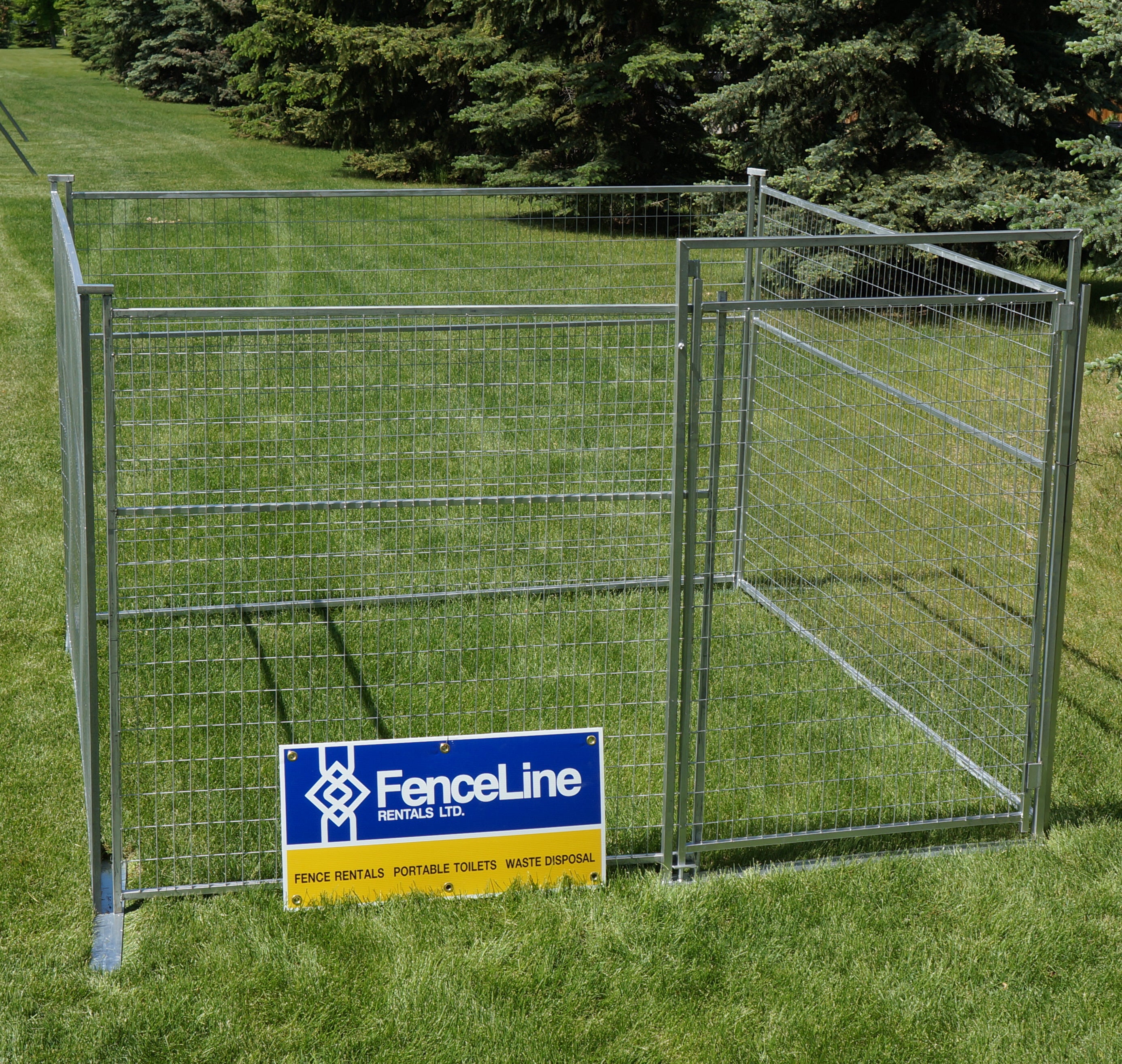 10' x 10' Dog Run Package W/ Deluxe Gate – Fence Sales - Fenceline